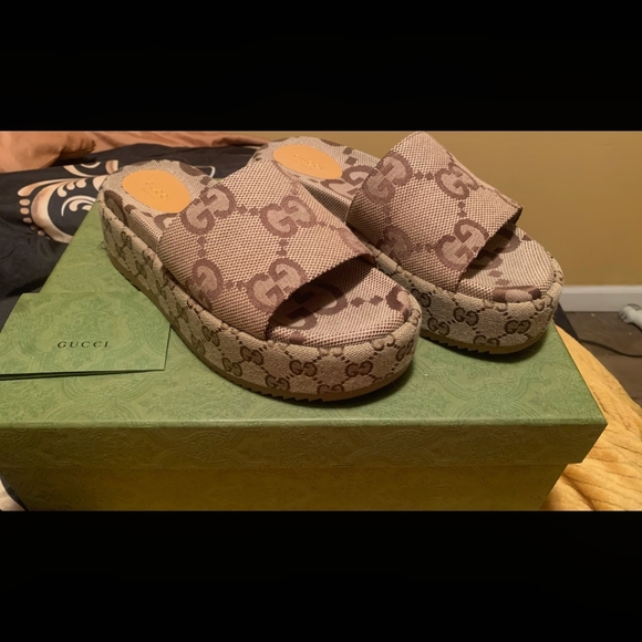Gucci | Shoes | Gucci Wedge Sandals | Poshmark